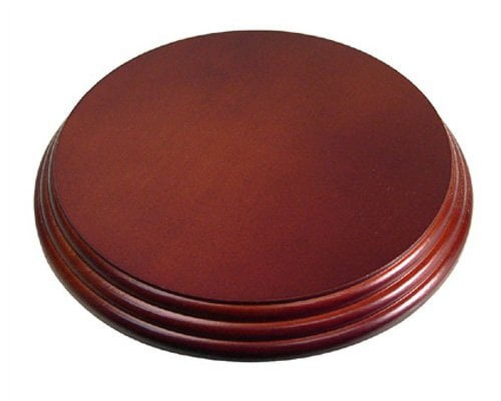 National Artcraft® 6" Round Wood Display Base - Walnut Finish (Pkg/3 ...