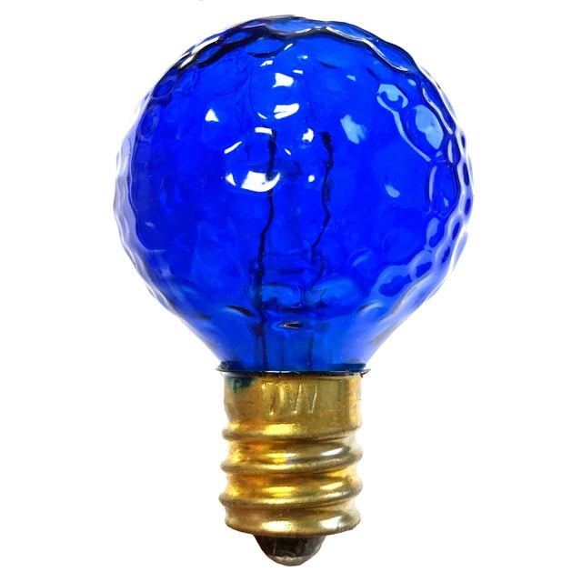 National Artcraft® 7 Watt Candelabra Base Blue Light Bulbs with Dimpled ...
