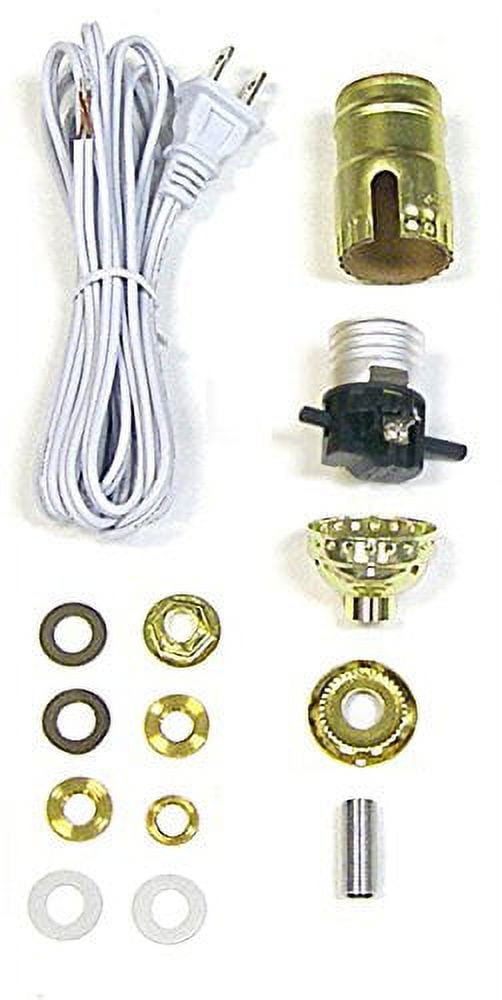 National Artcraft® 8' White Cord and Socket Lamp Repair Kit - Walmart.com