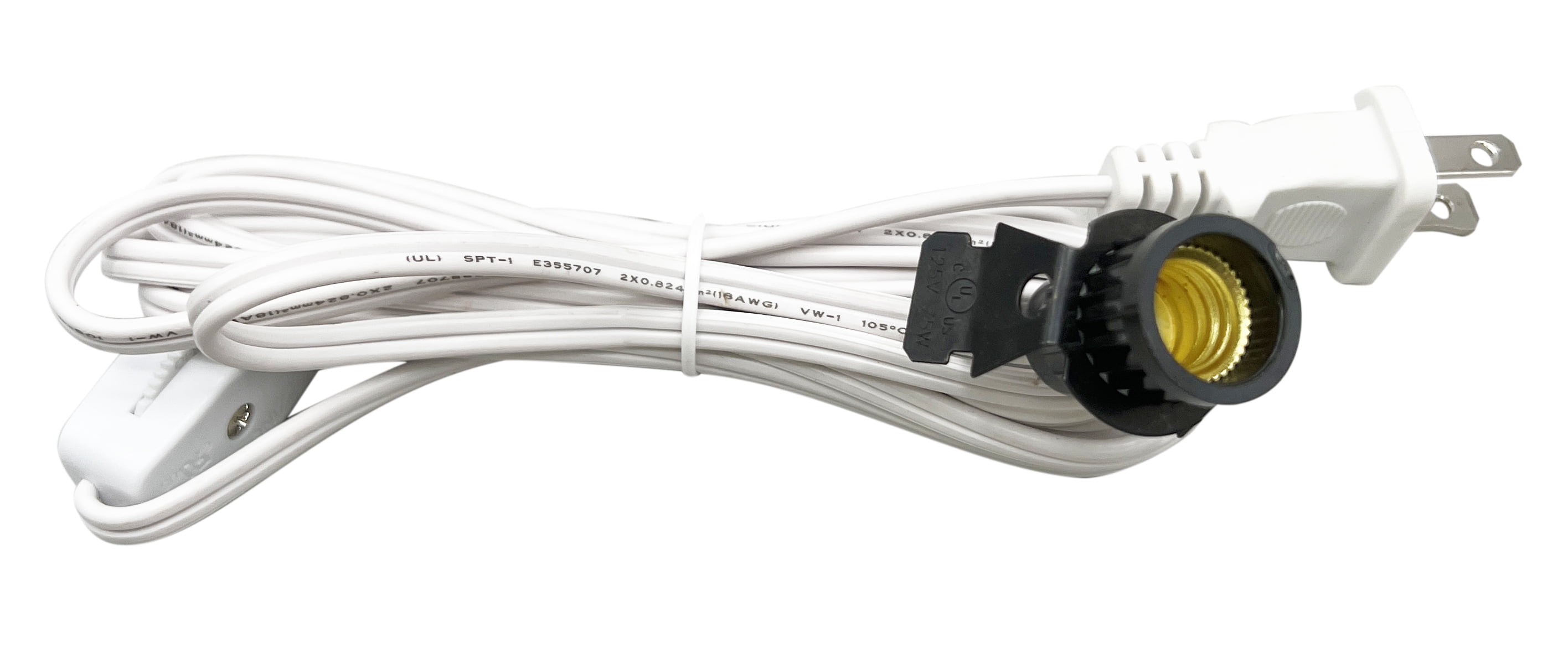 National Artcraft® 8' White Replacement Lamp Cord with Clip-In ...
