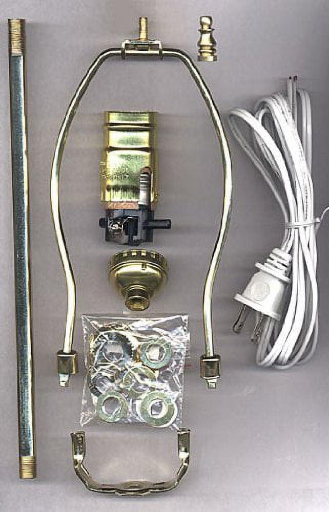 National Artcraft Easy Lamp Making Kit With Shade Harp, Straight Pipe ...