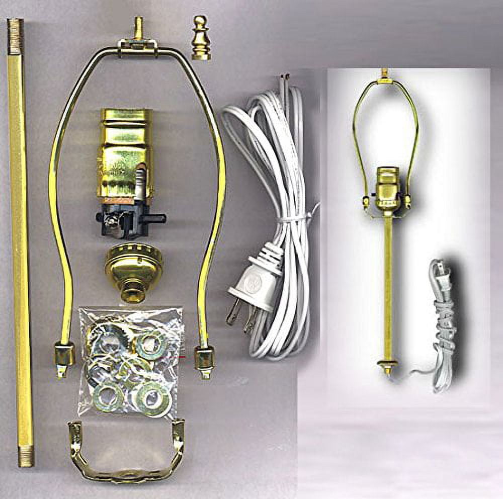 National Artcraft Easy Lamp Making Kit With Shade Harp, Straight Pipe ...