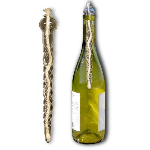 National Artcraft Glass Oil Candle Insert Turns A Wine Bottle Into An ...