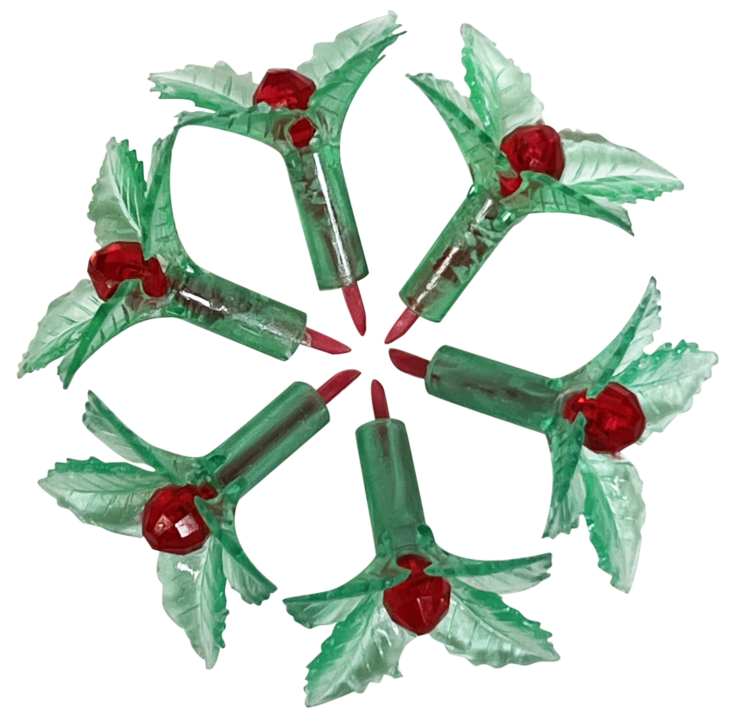 National Artcraft® Green and Red Holly Lights for Ceramic Trees (150 ...