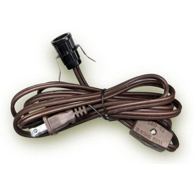 National Artcraft® Heavy Duty Lamp Cord Set with Clip-In Socket, Switch ...