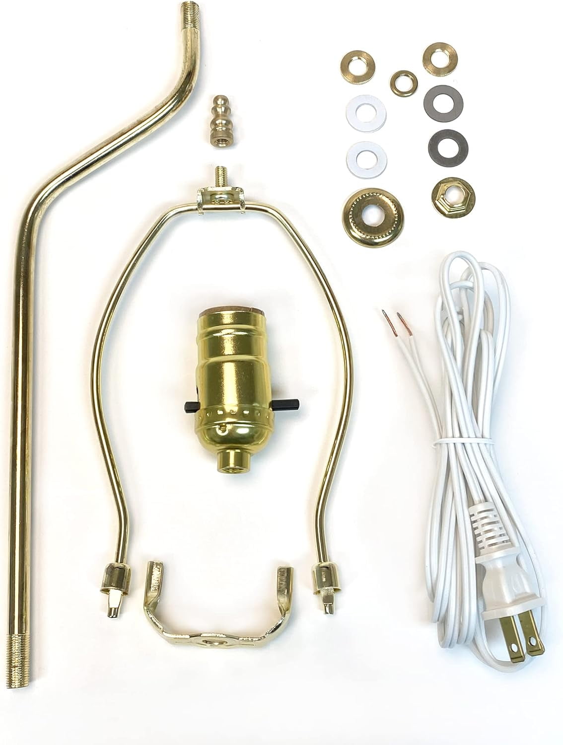 National Artcraft Lamp Making Kit with 12" H Offset Lamp Pipe, Harp ...