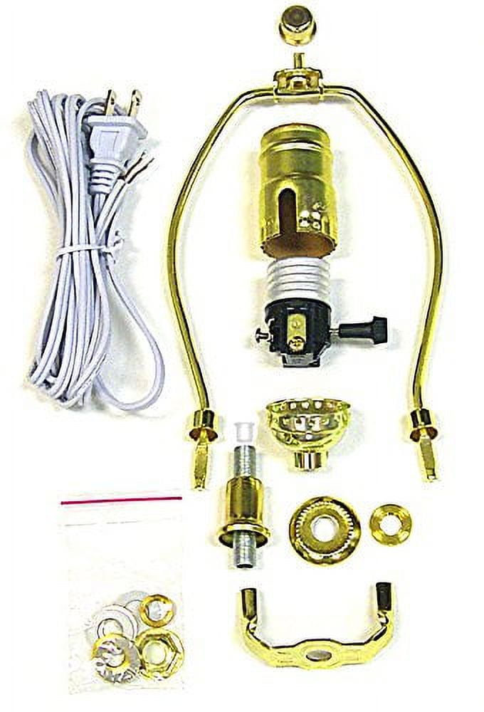 National Artcraft® Lamp Parts Kit with 3-Way Socket, 8"H Harp and 8 ...