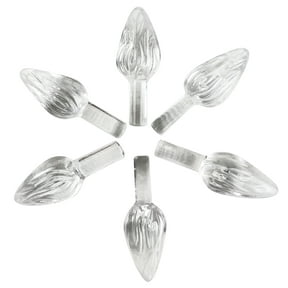 Replacement Ceramic Christmas Tree Lights: Clear, Flame Shaped, 5/8 ...