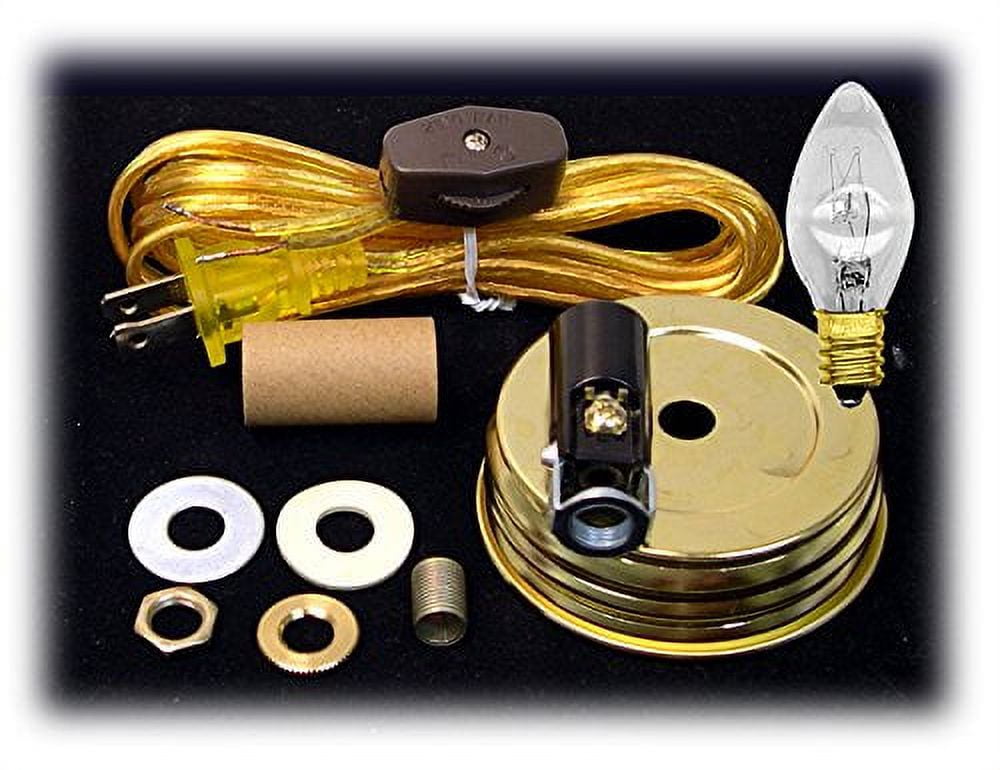 National Artcraft Mason Jar Lamp Kit Makes a Unique Lamp or Accent ...