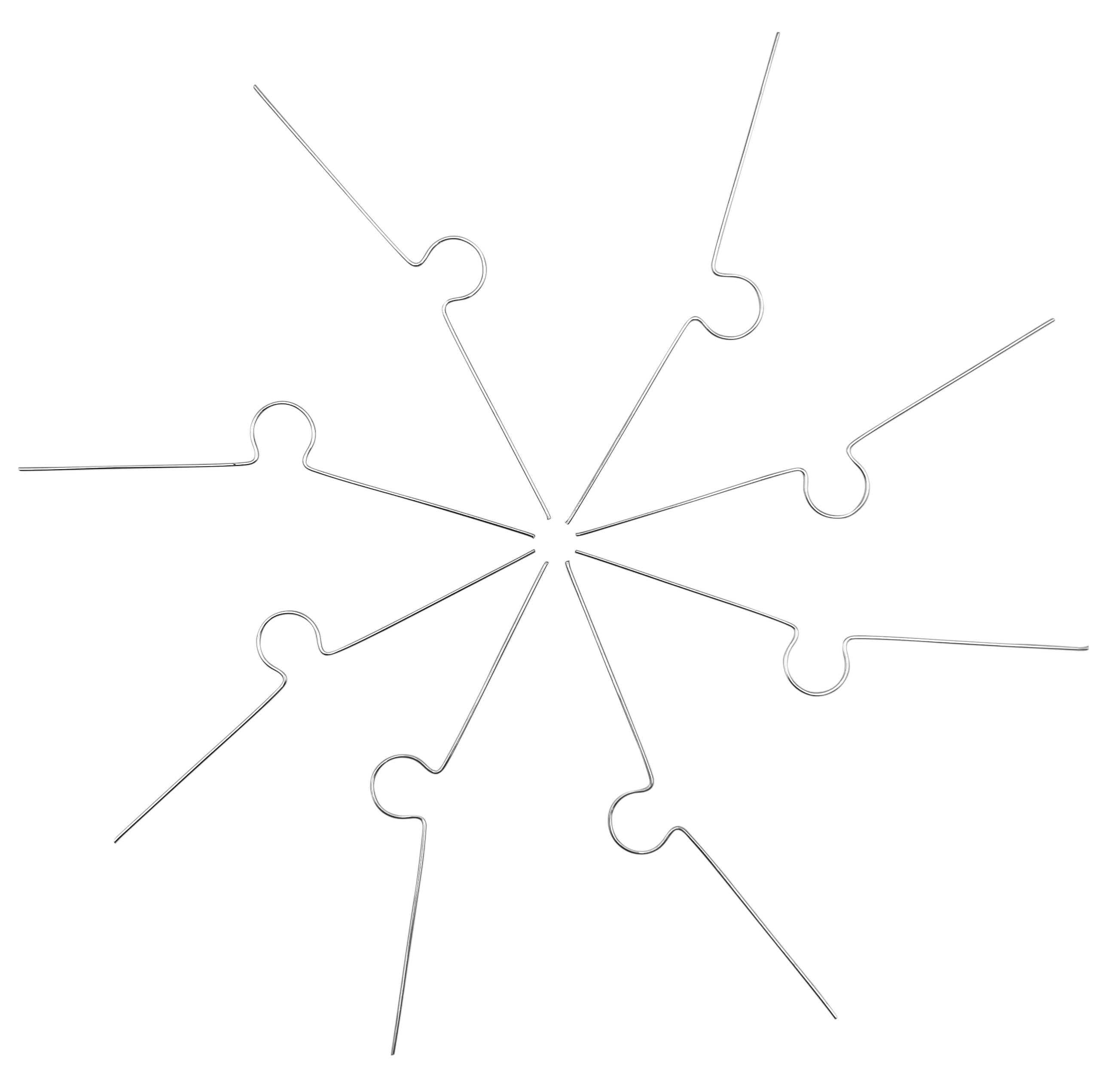 National Artcraft® Spring Steel Silver Wire Ornament Hangers (1 pkg 50 ...