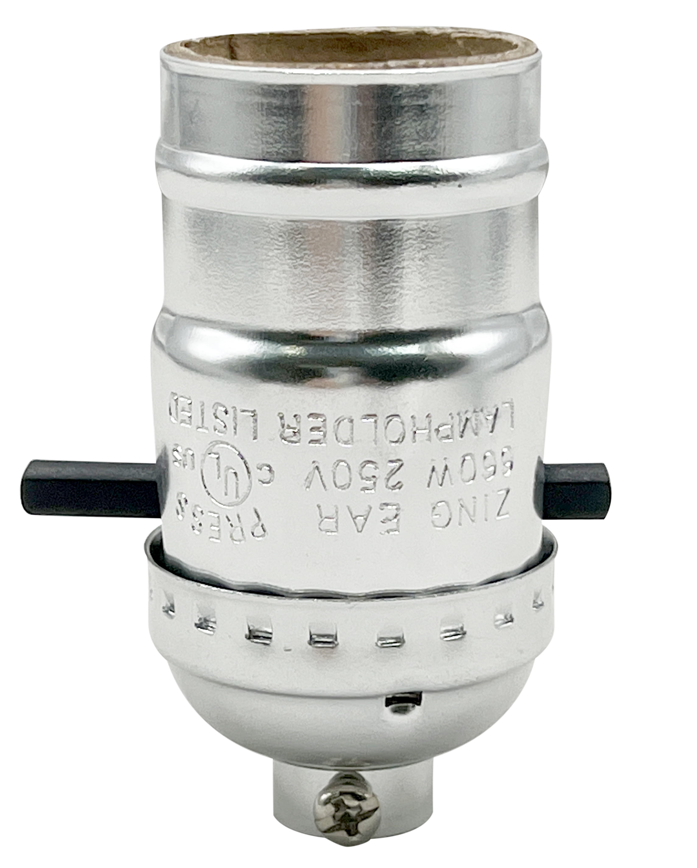 National Artcraft® Standard E26 Nickel-Plated Lamp Socket with Push ...