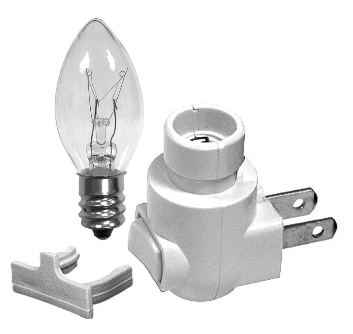 National Artcraft White Night Light Kit, Includes 4W Bulb and Shade ...