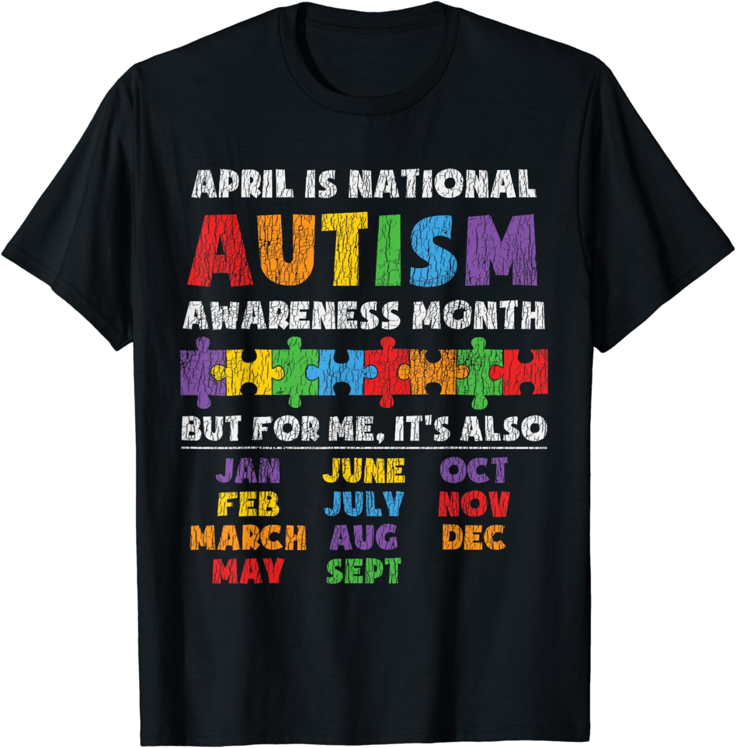 National Autism Awerness Month Autistic Kids Awareness Gift T-Shirt ...