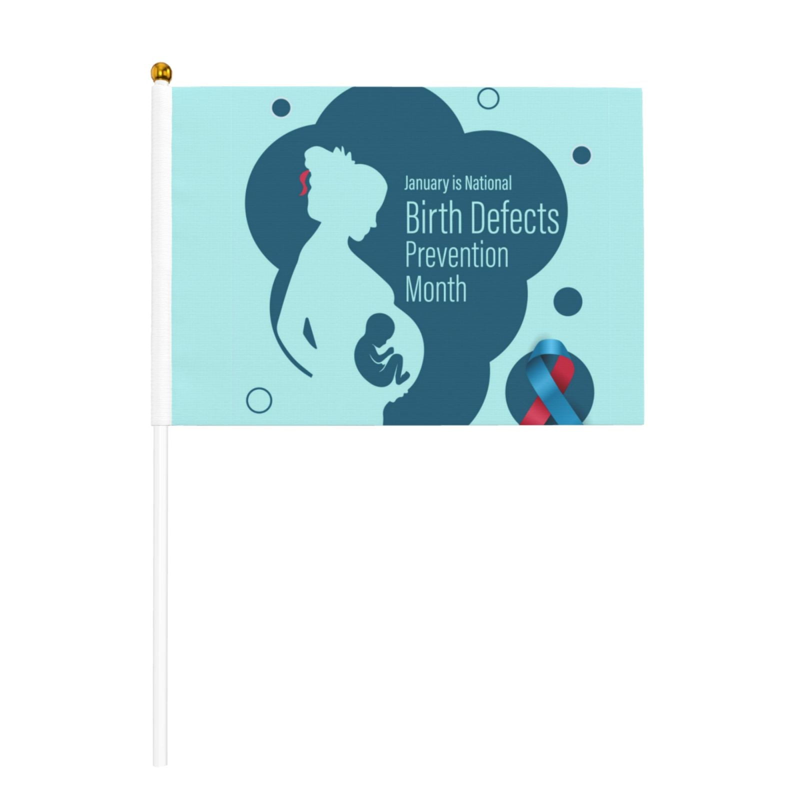 National Birth Defects Awareness Month Flag Small Mini Hand Held Flags ...