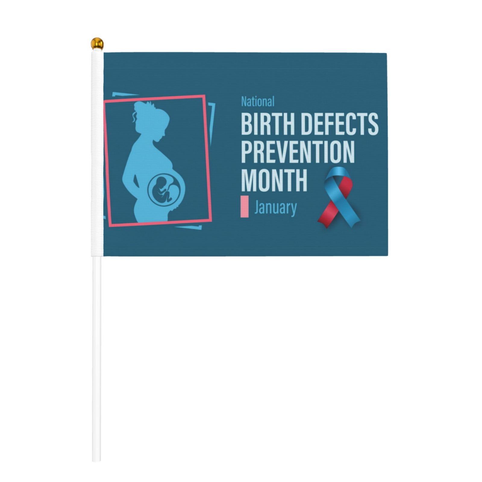 National Birth Defects Awareness Month Flag Small Mini Hand Held Flags ...