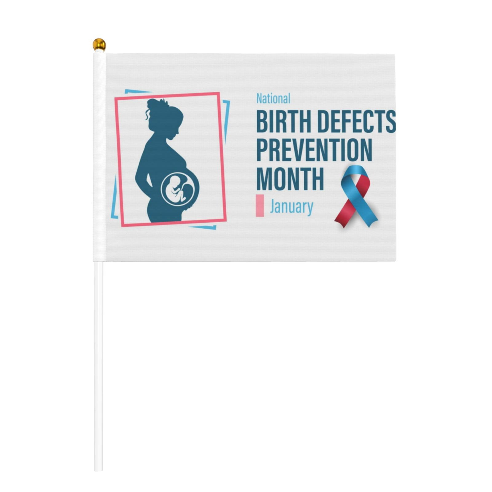 National Birth Defects Awareness Month Flag Small Mini Hand Held Flags ...