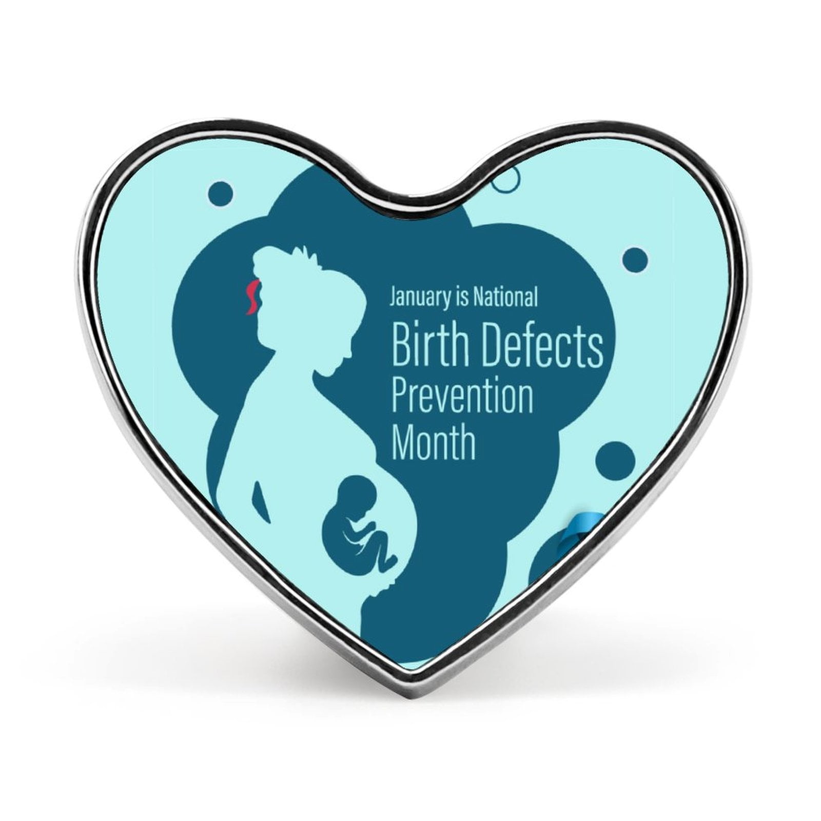 National Birth Defects Awareness Month Pins Heart Buttons Enamel Badges ...