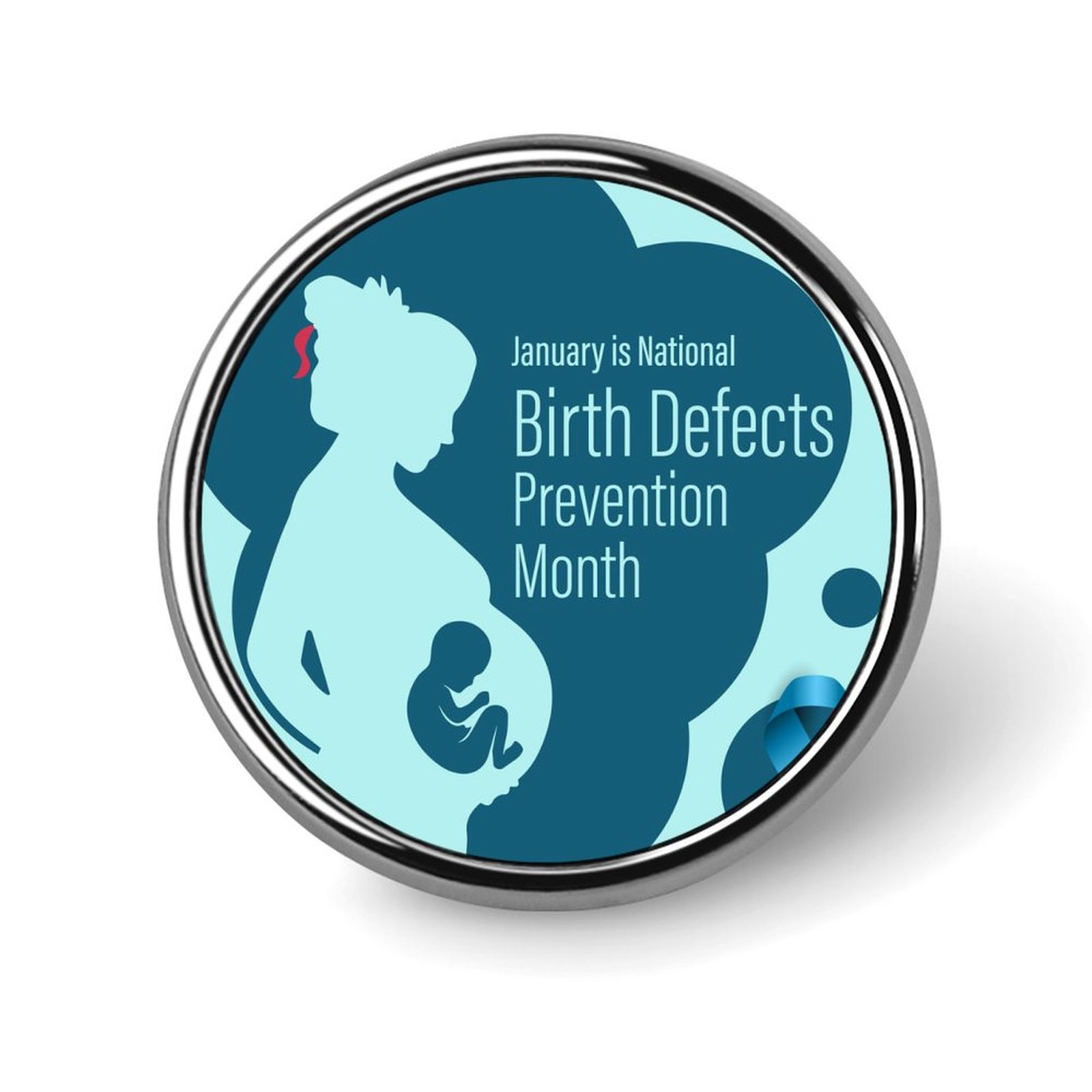National Birth Defects Awareness Month Pins Round Buttons Enamel Badge ...