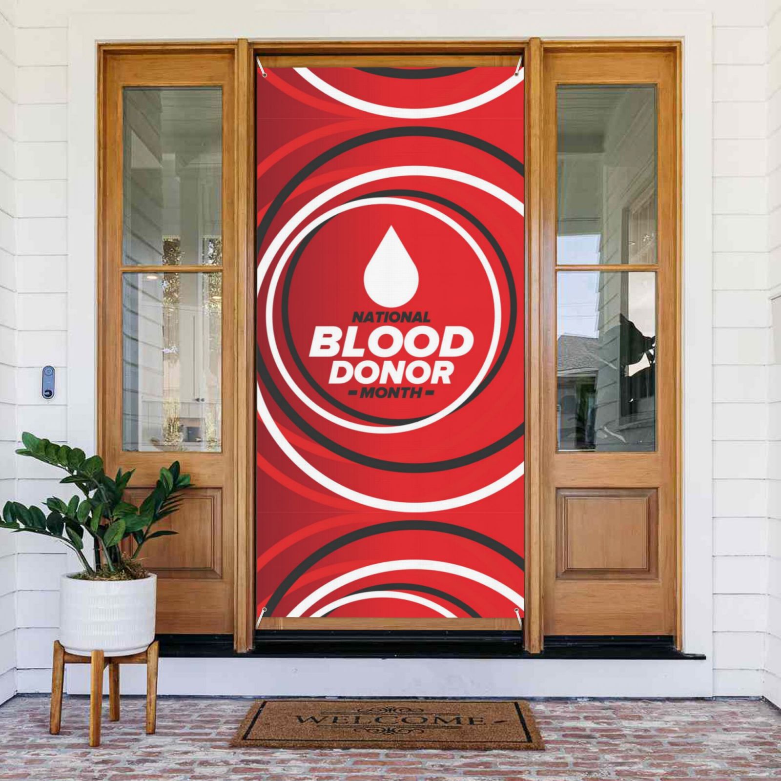 National Blood Donor Month 2023 Door Cover Decoration Backdrop Banner ...