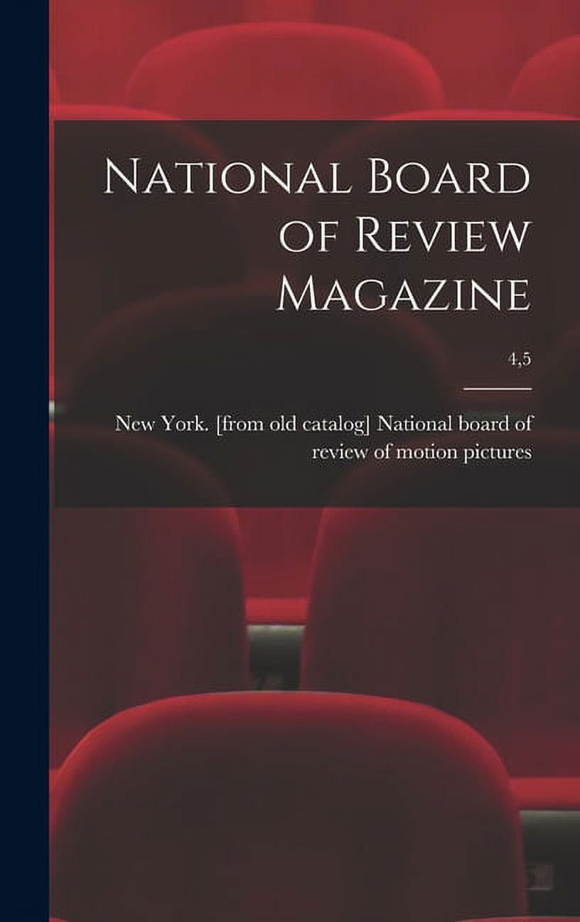National Board of Review Magazine; 4,5, (Hardcover) - Walmart Business ...