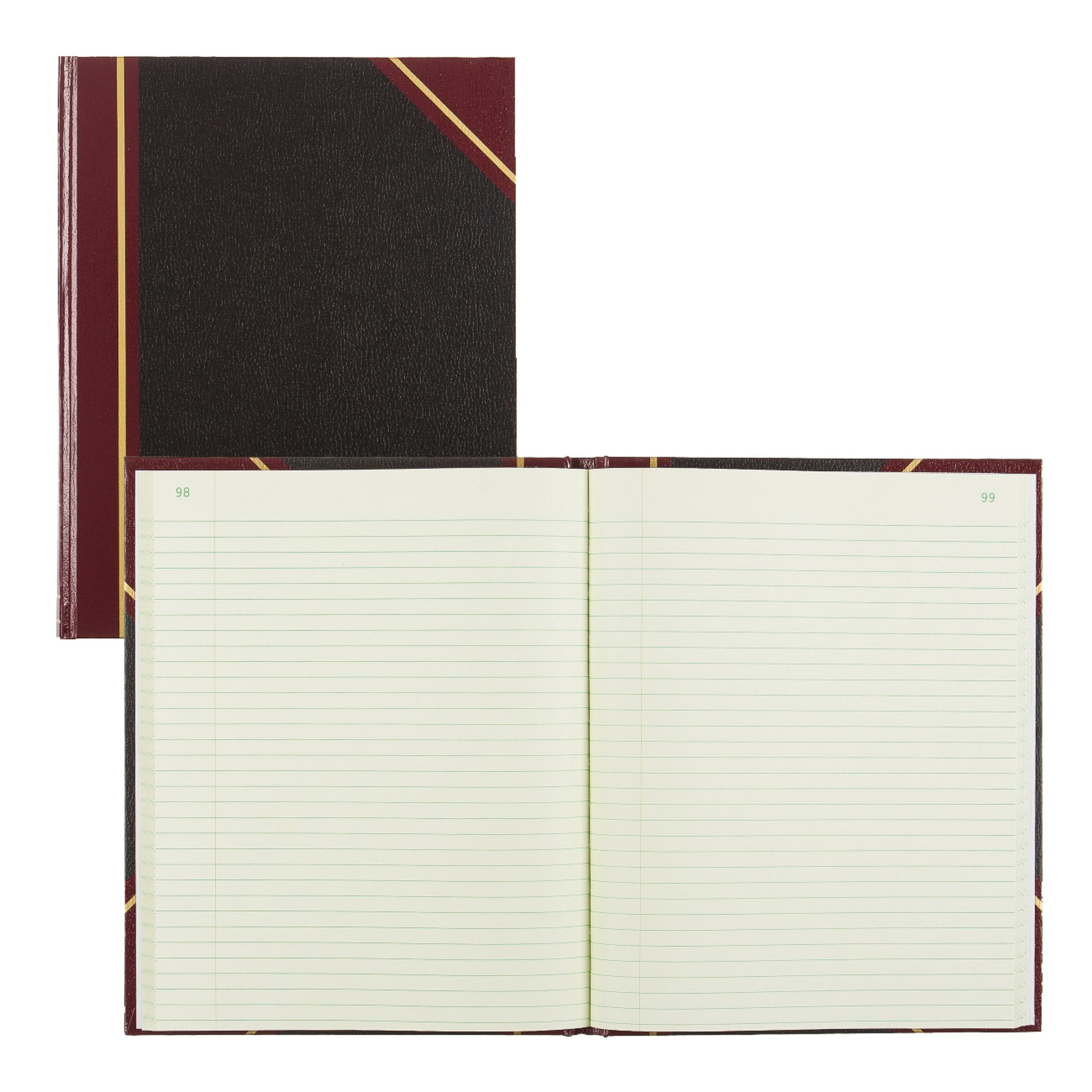National Record Book 8 3/8"x10 3/8" 50% Recycled Texhide w/ Margin ...