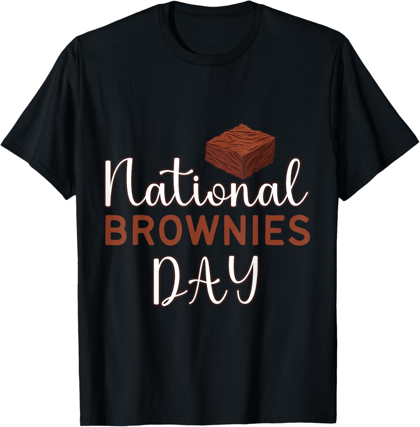 National Brownies Day Funny Brownie Retro Chocolate Brownie T-Shirt ...