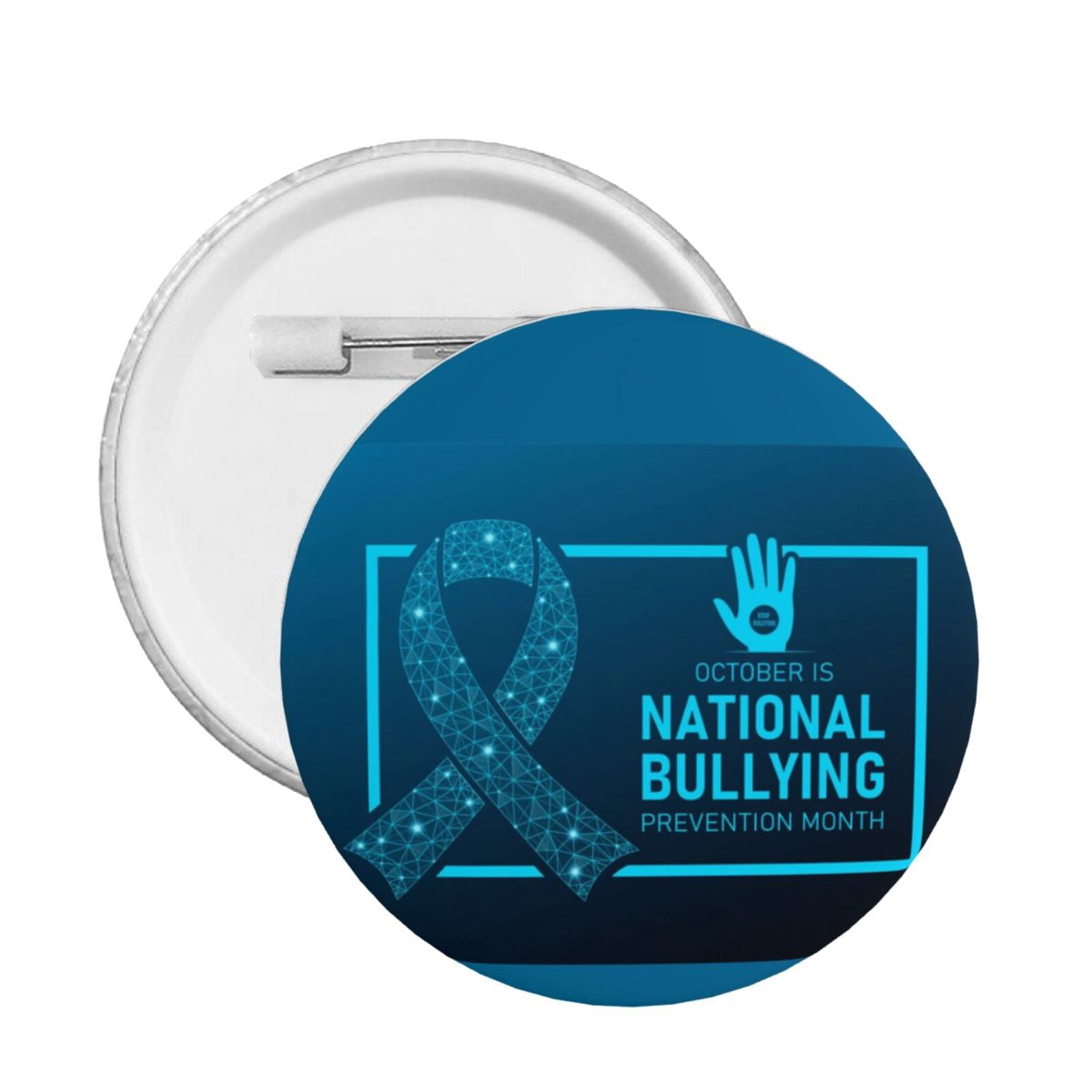 National Bullying Prevention Month Pin Button Badge, Personalised ...