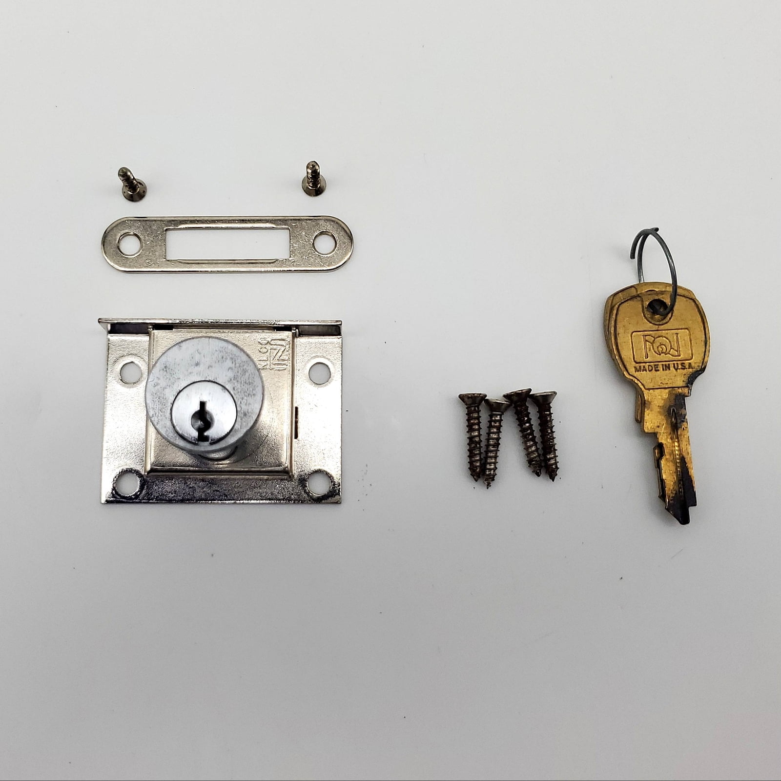 National C8135 Drawer Lock Satin Chrome 1-1/8" L X 0.88" D Cylinder ...