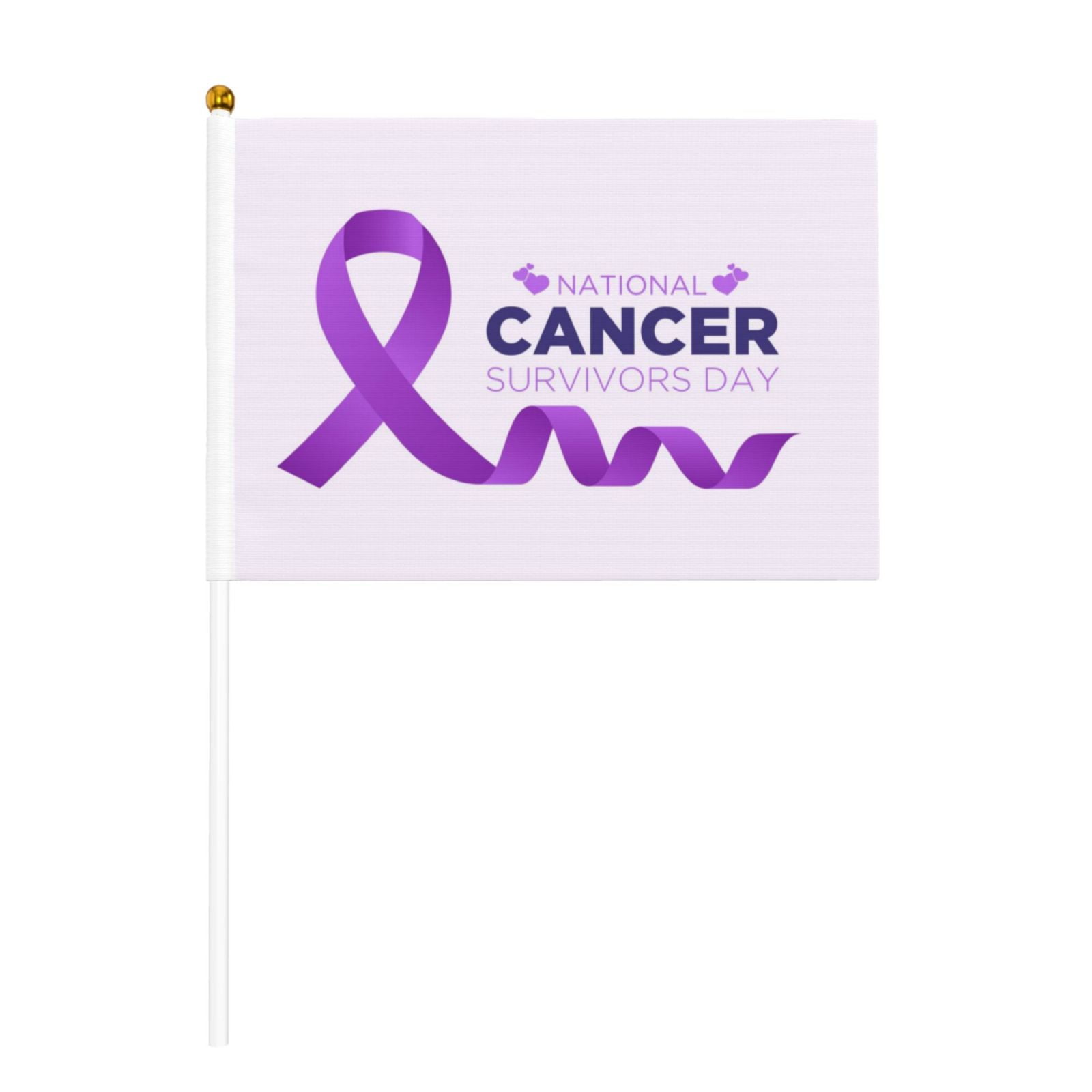 National Cancer Survivors Day 2024 Flag Small Mini Hand Held Flags ...