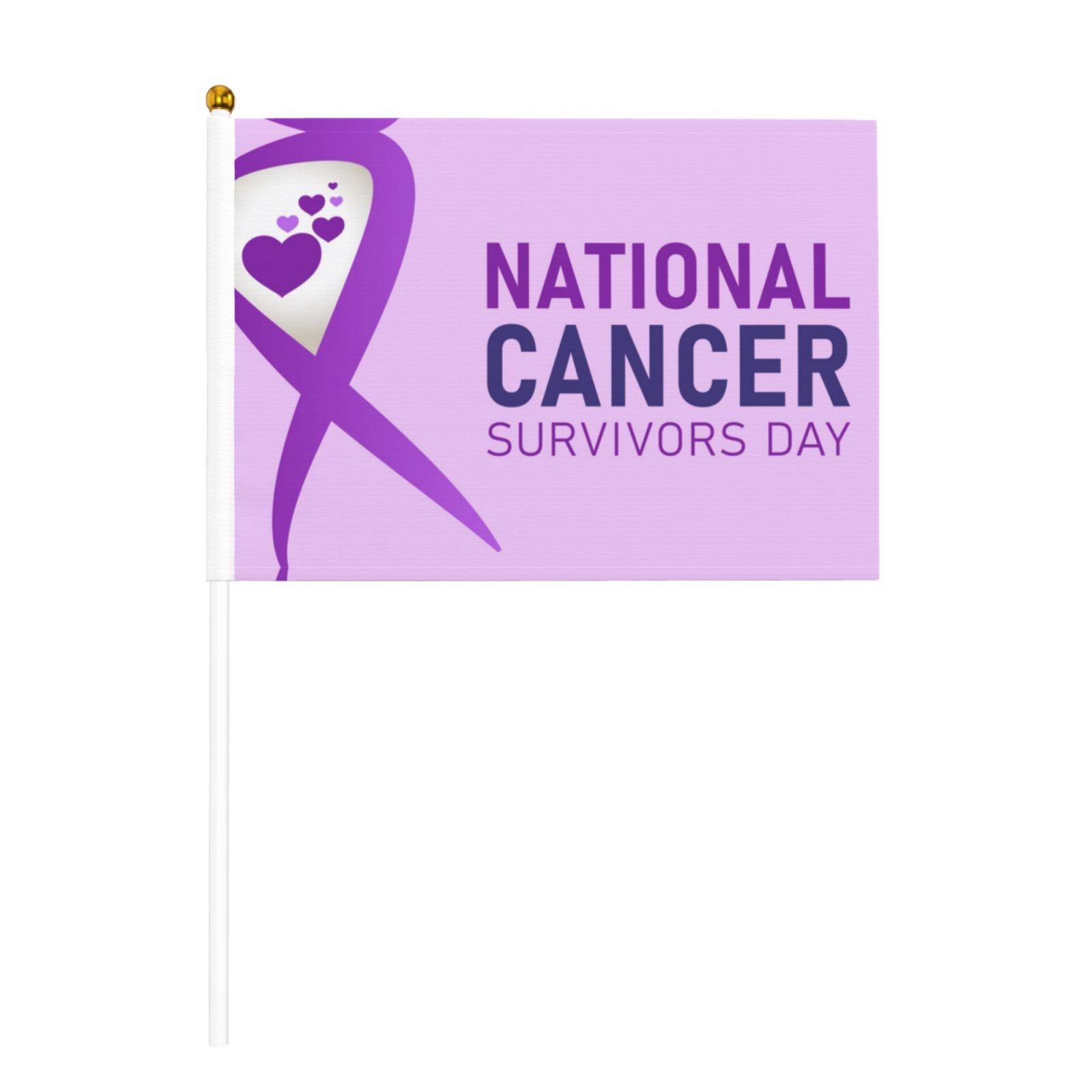 National Cancer Survivors Day 2024 Flag Small Mini Hand Held Flags ...