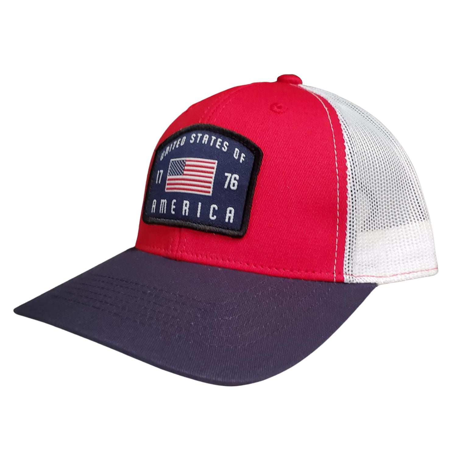 National Cap Men's USA Logo Adjustable Mesh Golf Hat, Red/White/Blue ...
