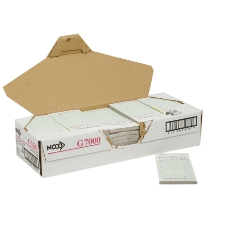 National Checking Company Carbonless Guest Check Paper - 2 Part Green, 17 Line, 3.4 x 6.75 inch ...