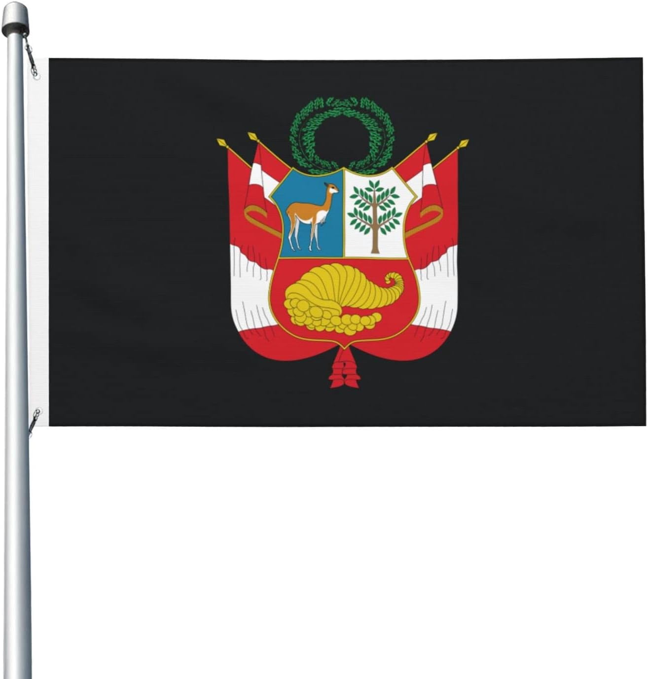 National Coat of Arms of Peru Flags 3x5 Ft Banner Outdoor Double-Sided ...