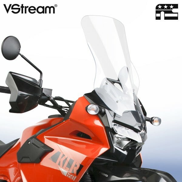 National Cycle 22+ Kawasaki KLR650 V Stream/ Wave Tall Windshield-Clear ...