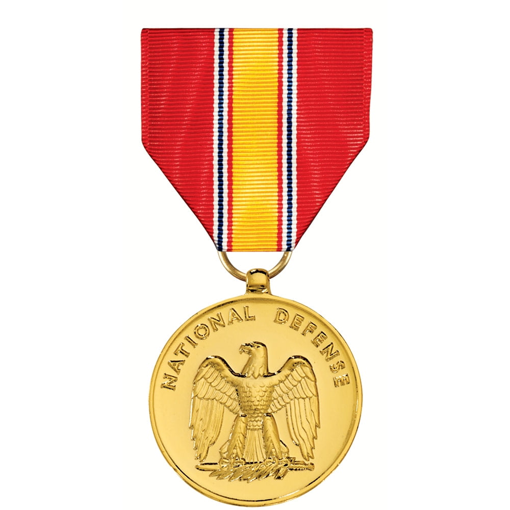 National Defense Service Anodized Medal - Red, Yellow, White, Blue ...