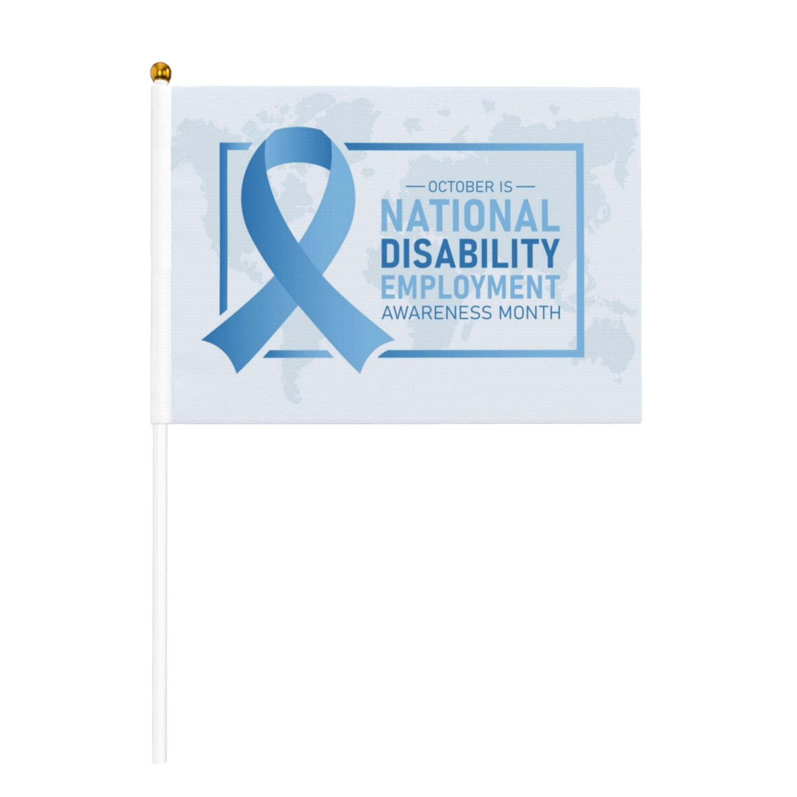 National Disability Employment Awareness Month Flag Small Mini Hand ...
