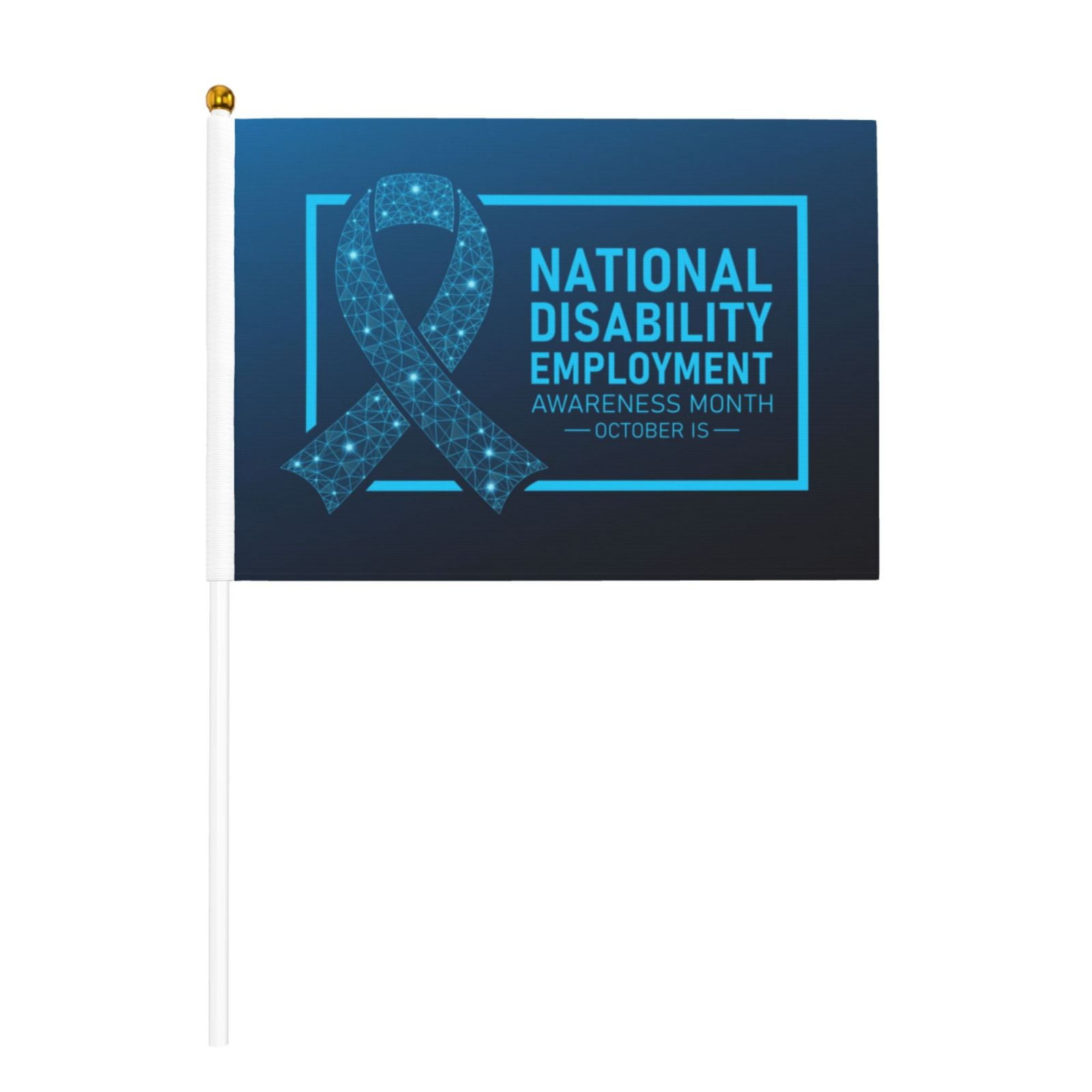 National Disability Employment Awareness Month Flag Small Mini Hand ...