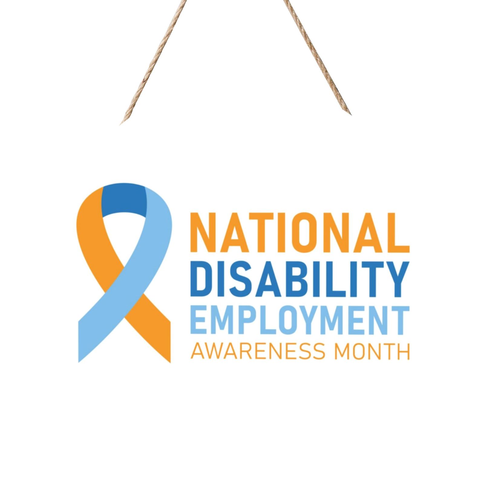 National Disability Employment Awareness Month Wooden Hanging Sign ...