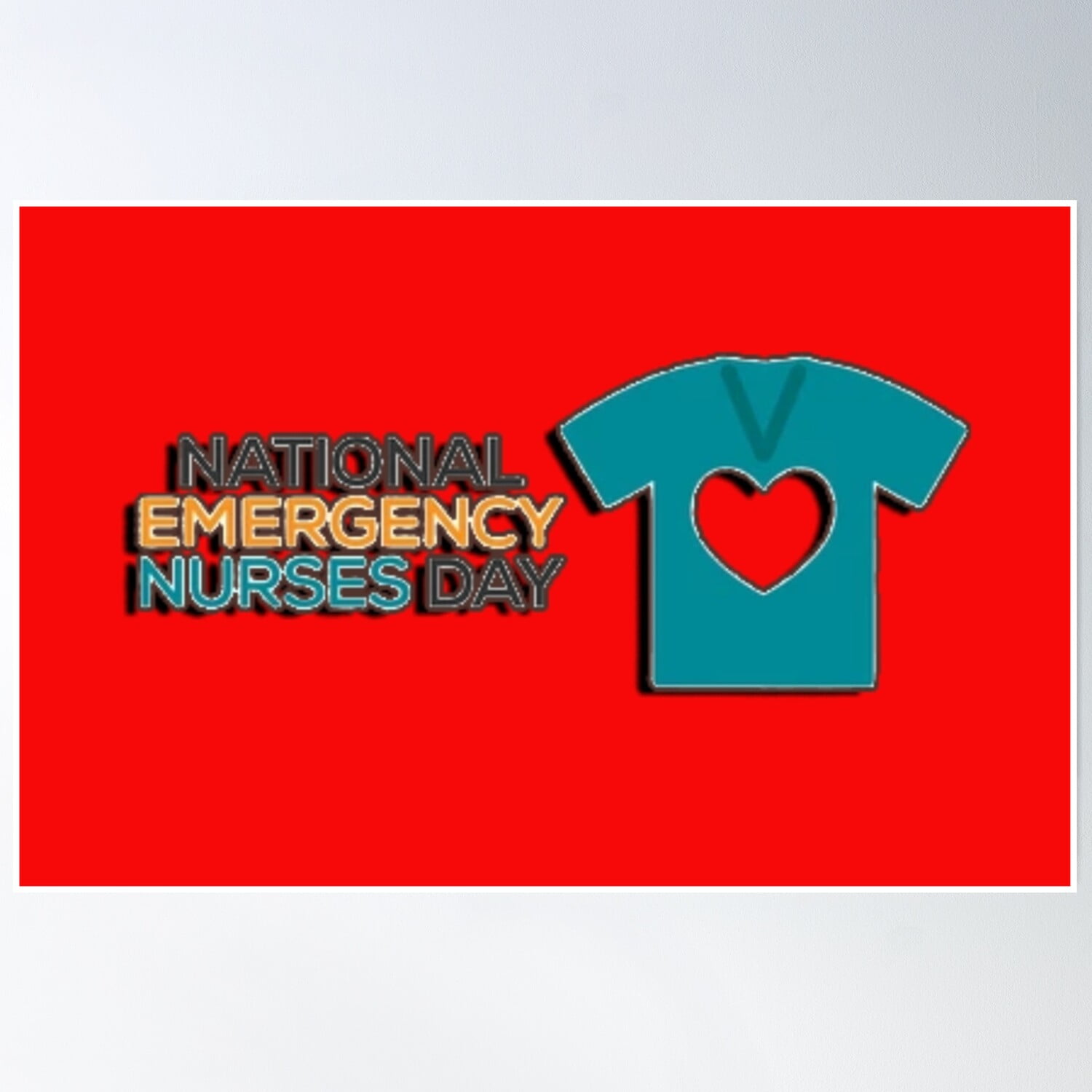 National Emergency Nurse’S Day Poster Wall Art, Modern Wall Decor ...