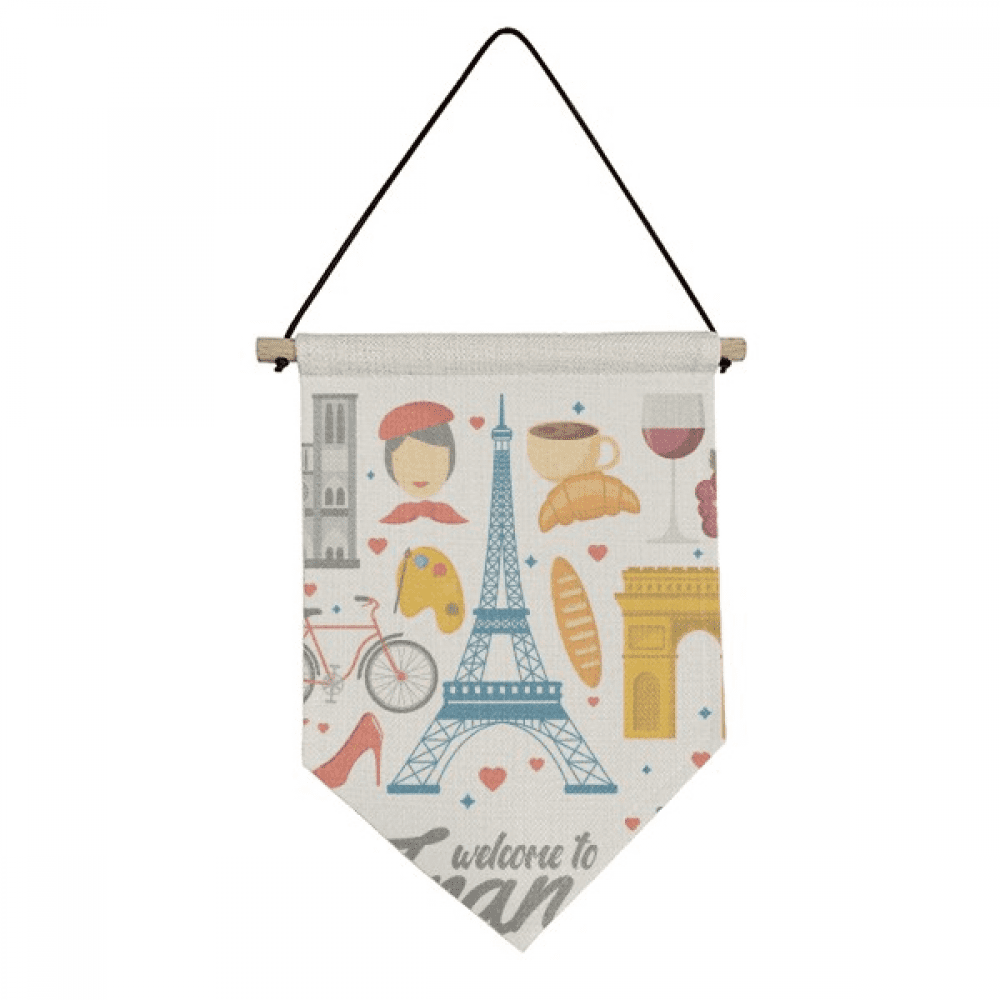 National Flag Architecture France Canvas Flag Hanging Wall Art Decor ...