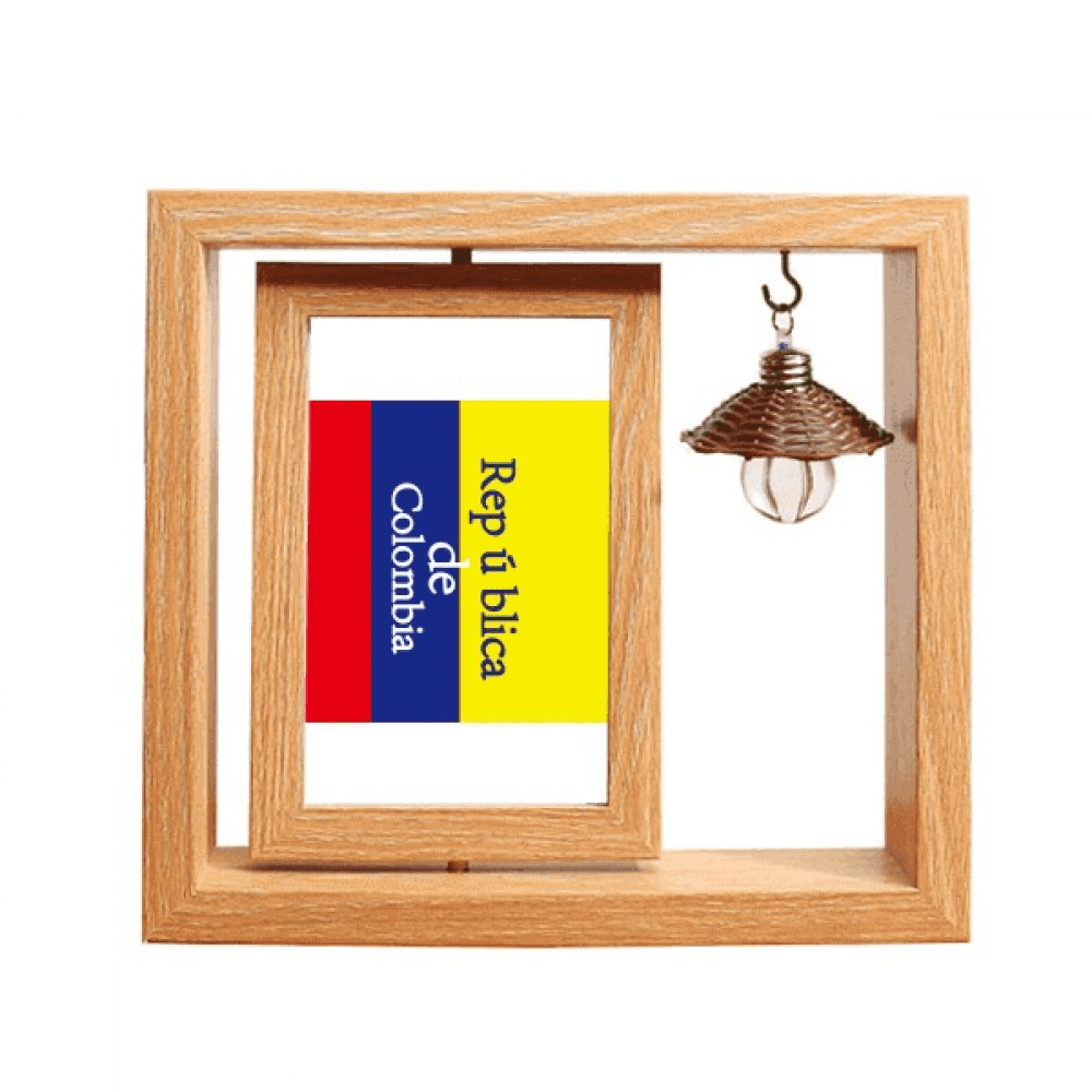 National Flag Colombia English Country Wooden Rotating Picture Photo ...