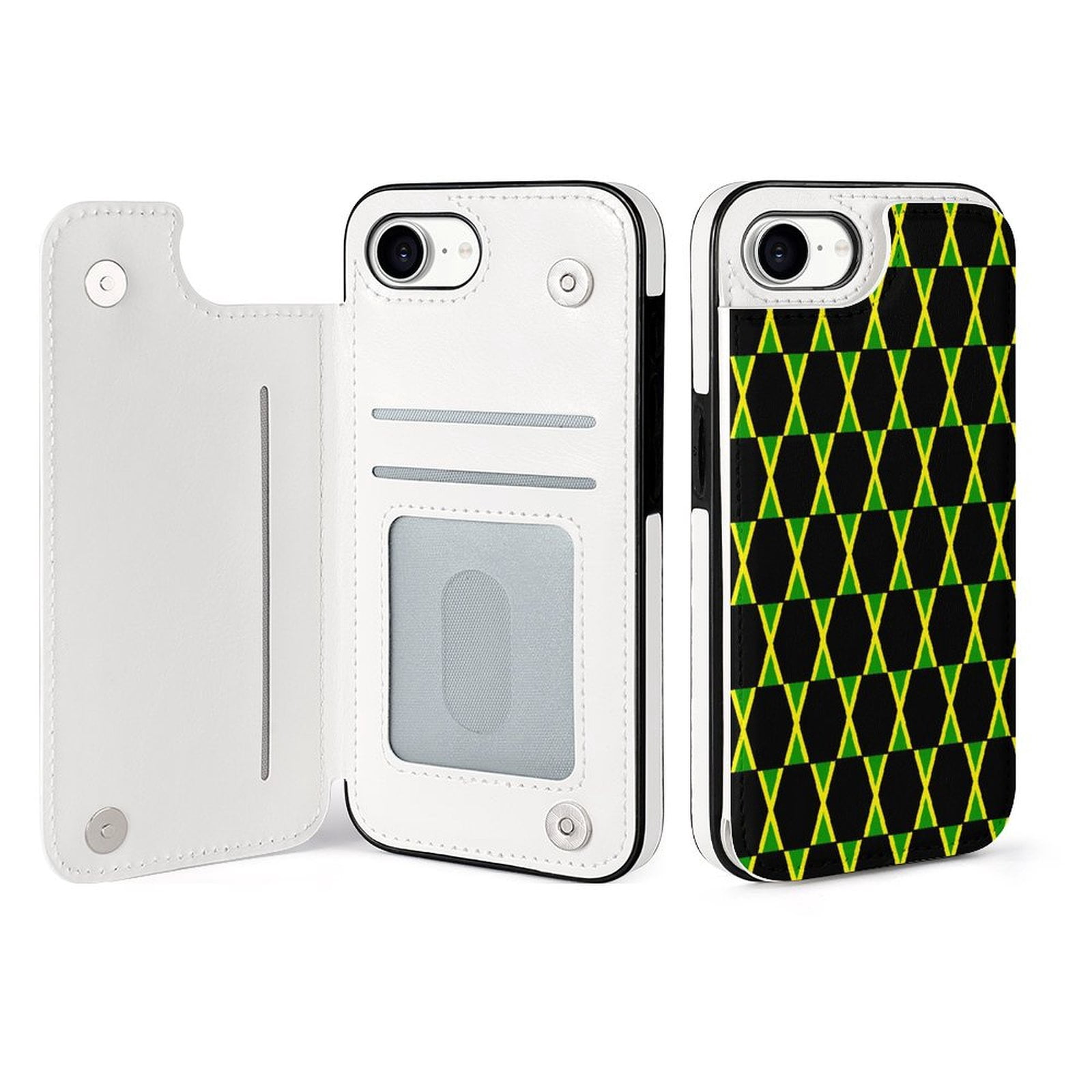 National Flag Jamaica Leather Wallet Case for iPhone 16 Pro Max 16E ...