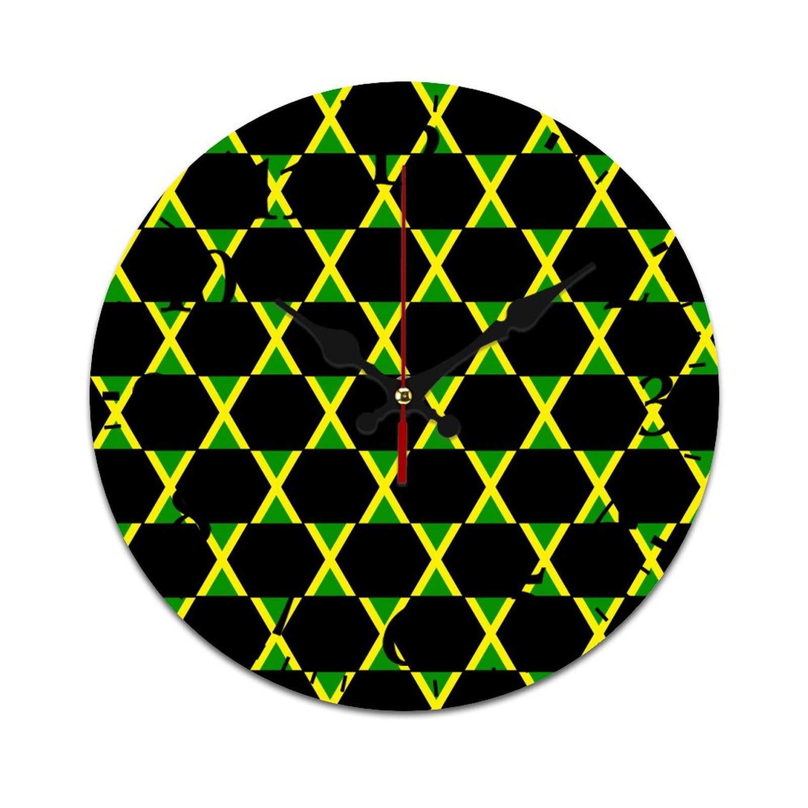 National Flag Jamaica Wall Clock Modern Design Clocks Wall Hanging Home ...