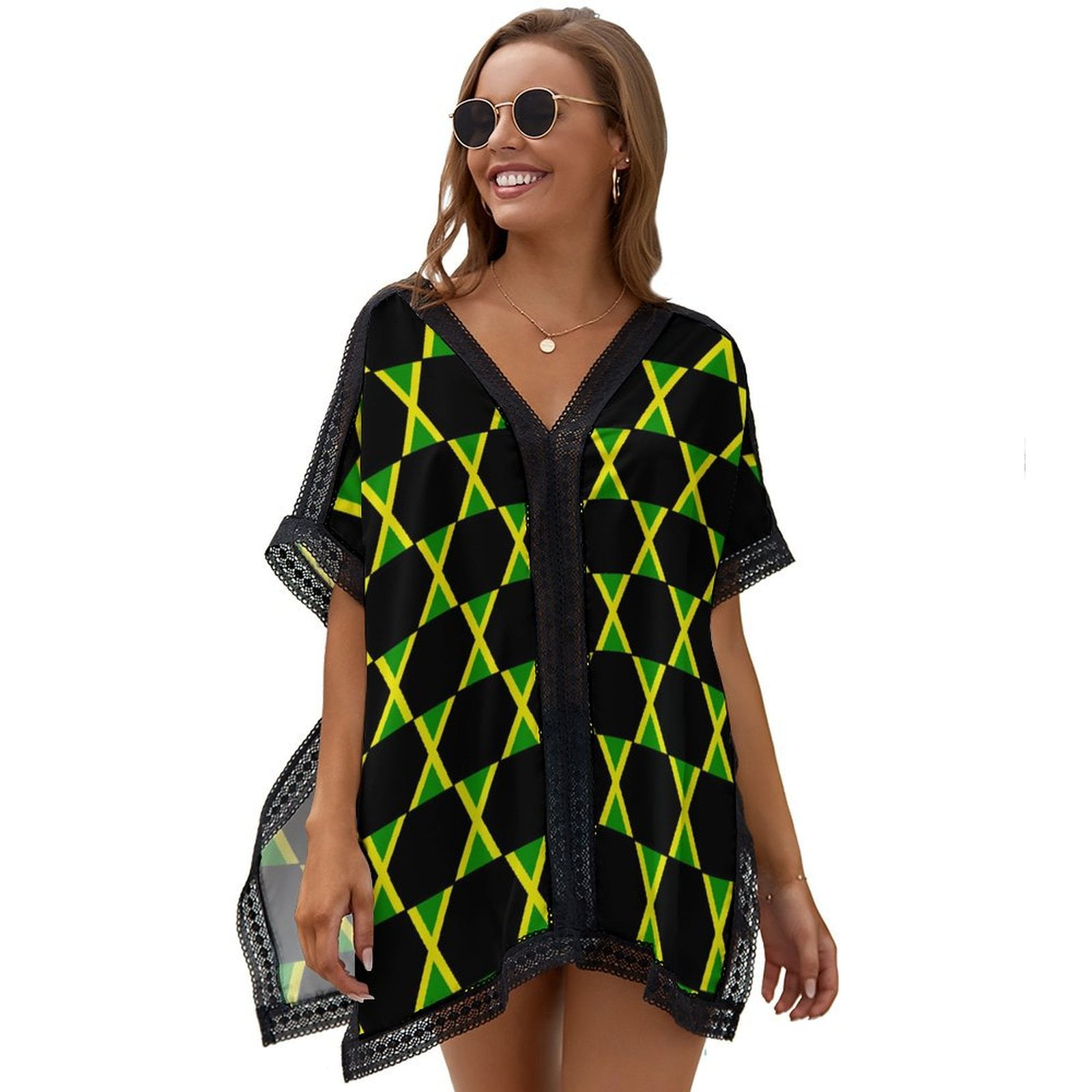 National Flag Jamaica Women's Swimsuit Coverup Summer Beach Cover Up ...