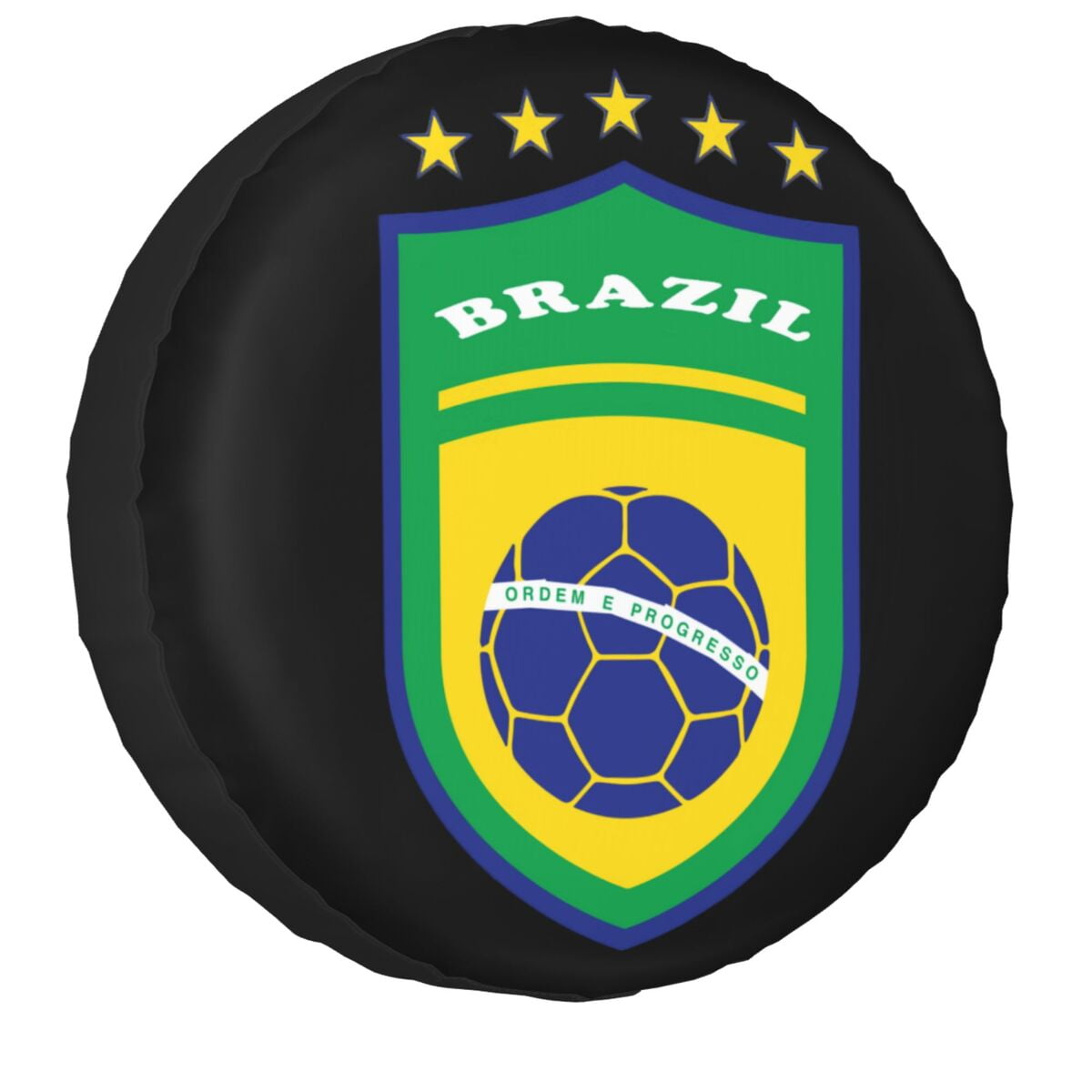 National Flag Of Brazil Spare Tire Cover Brazilian Heart Car Wheel ...