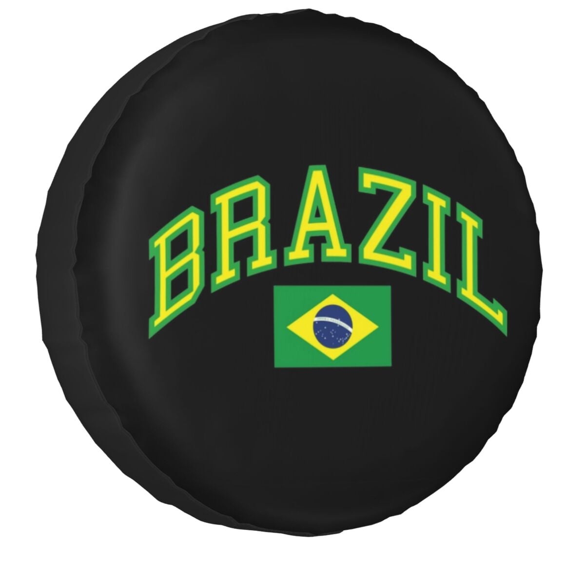 National Flag Of Brazil Spare Tire Cover Brazilian Heart Car Wheel ...