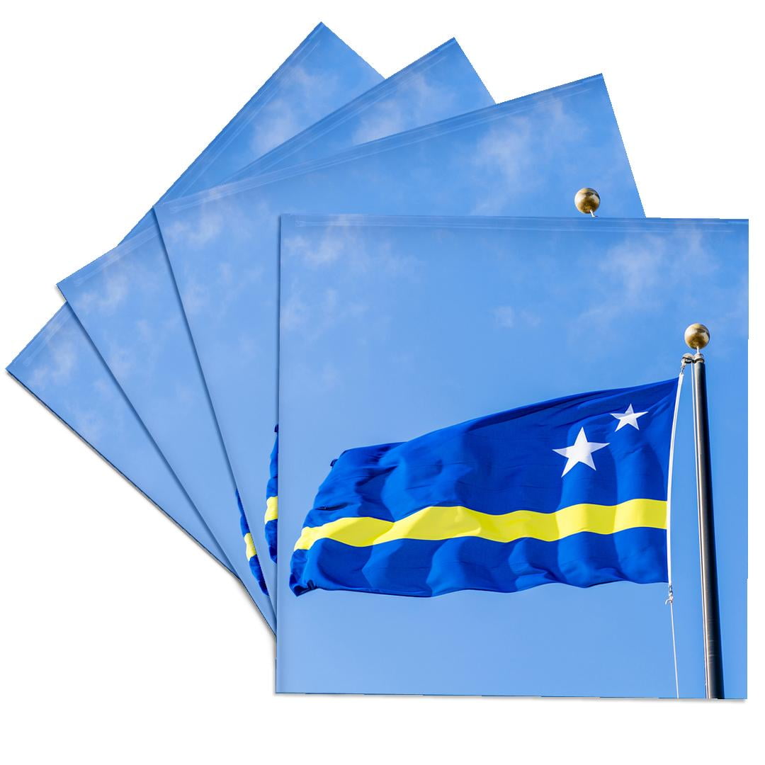3drose, National Flag of Curacao, Willemstad, Curacao., Set of 4 ...