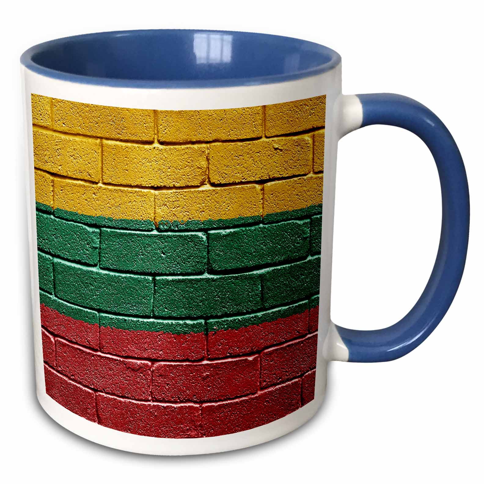 3drose, National Flag of Lithuania Painted onto a Brick Wall Lithuanian ...