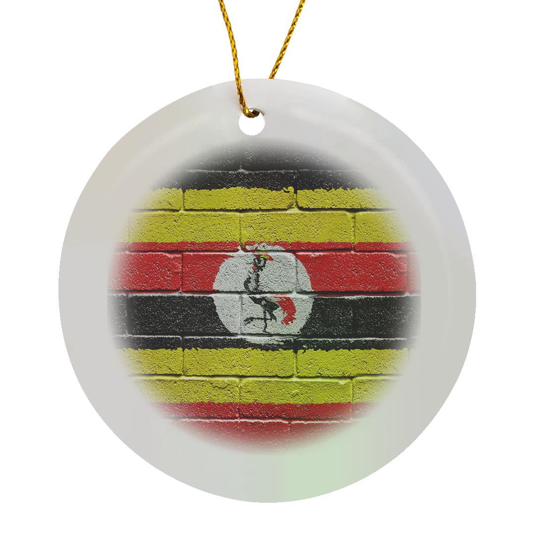 3drose, National Flag of Uganda Painted onto a Brick Wall Ugandan ...