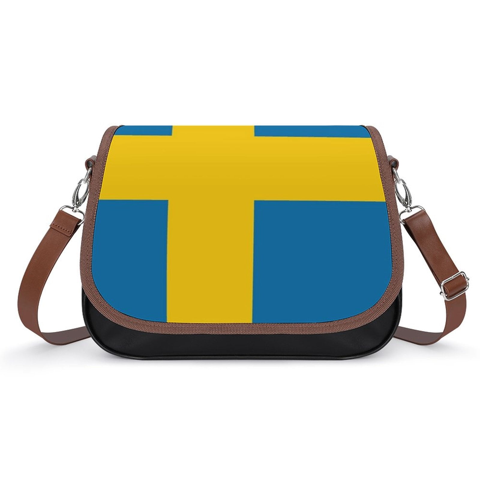 National Flag Sweden Blue Field Vintage Crossbody Bag for Women Medium ...